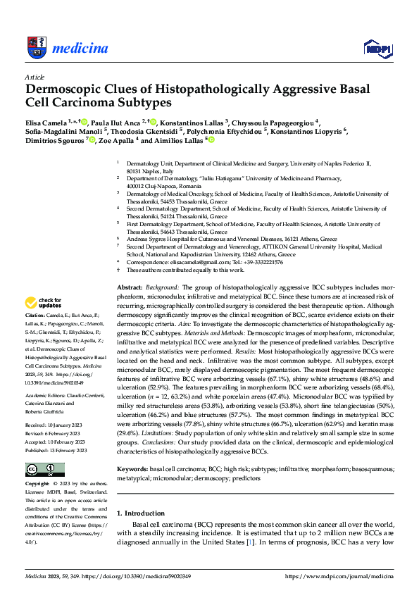(PDF) Dermoscopic Clues of Histopathologically Aggressive Basal Cell ...