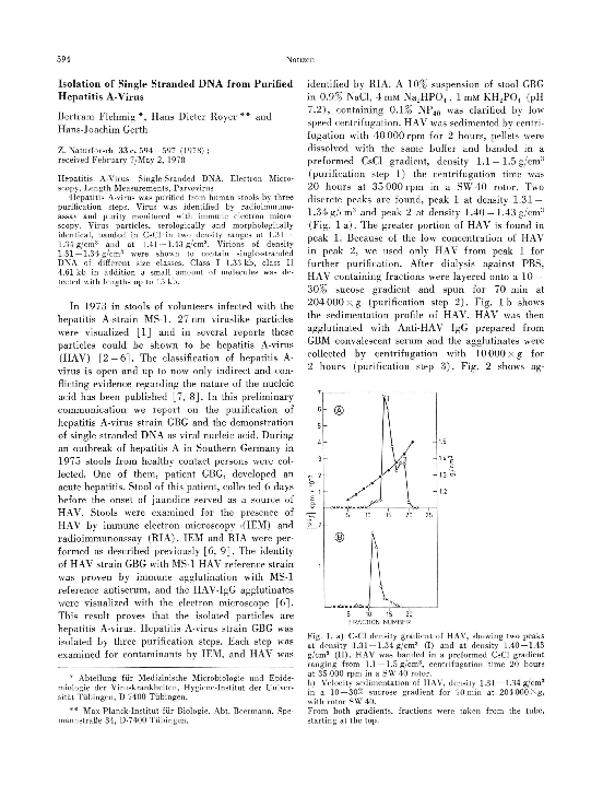 (PDF) Isolation of Single Stranded DNA from Purified Hepatitis A-Virus