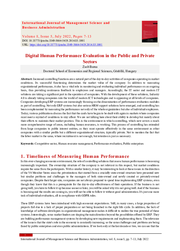 (PDF) Digital Human Performance Evaluation in the Public and Private ...