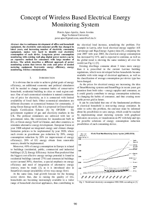 (PDF) Concept of Wireless Based Electrical Energy Monitoring System