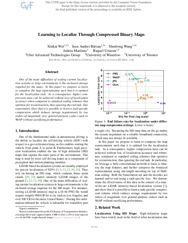 Pdf Learning To Localize Through Compressed Binary Maps Ioan Barsan