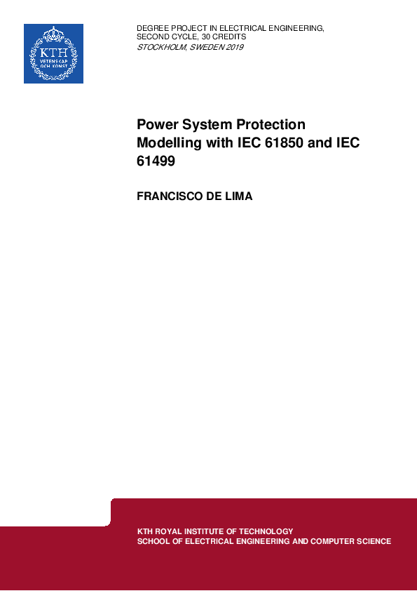 Pdf Power System Protection Modelling With Iec 61850 And Iec 61499