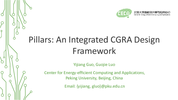 (PDF) Pillars: An Integrated CGRA Design Framework