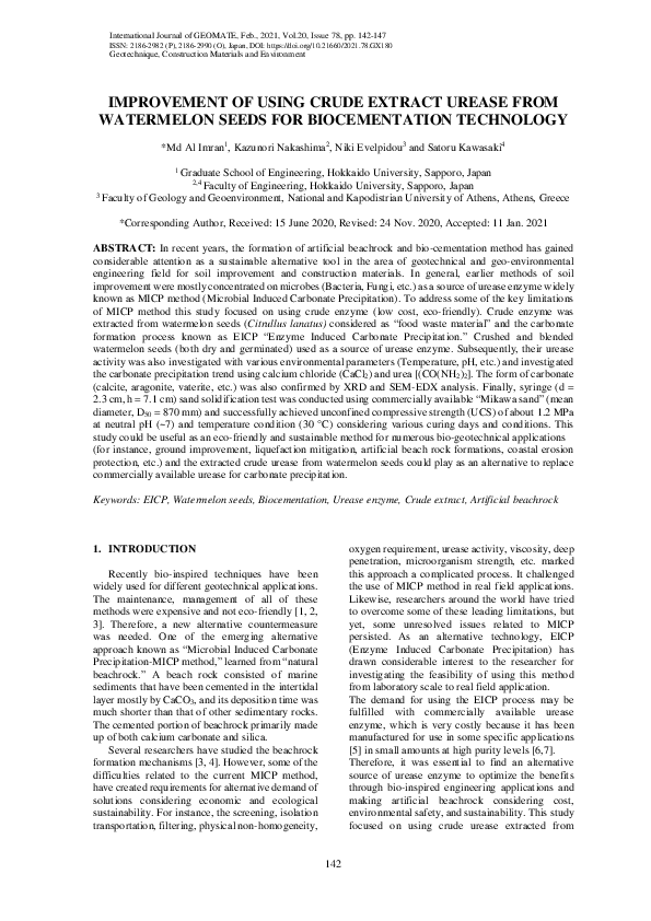 (PDF) Improvement of Using Crude Extract Urease from Watermelon Seeds ...