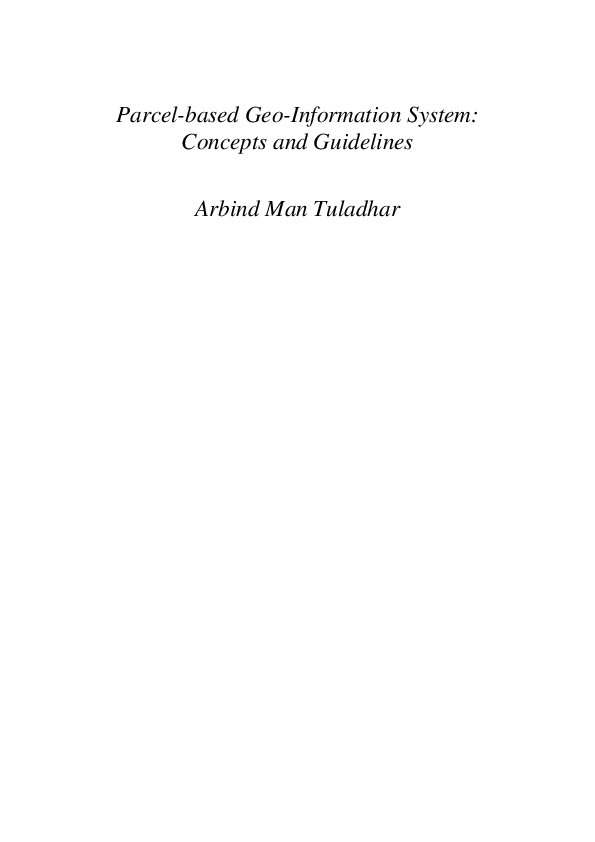 (PDF) Parcel-based geo-information system: concepts and guidelines