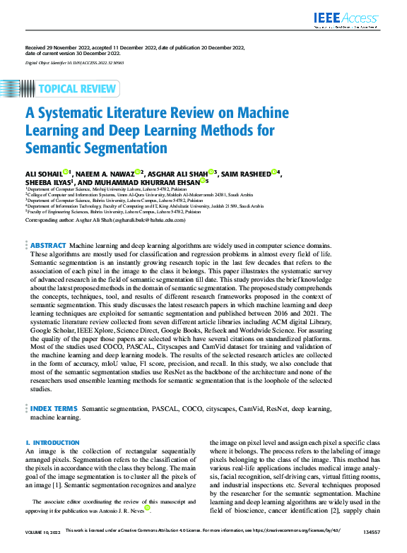 (PDF) A Systematic Literature Review on Machine Learning and Deep Learning Methods for Semantic ...
