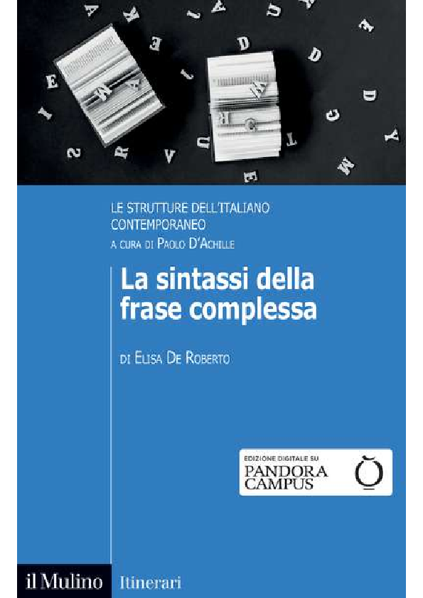 (PDF) La sintassi della frase complessa