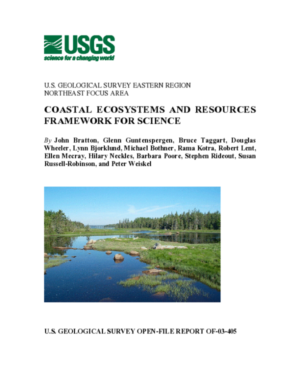 (PDF) Coastal ecosystems and resources framework for science