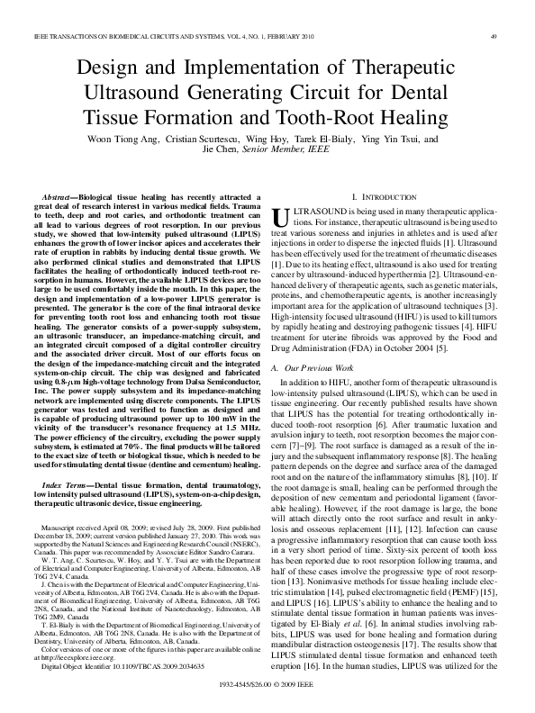 (PDF) Design and Implementation of Therapeutic Ultrasound Generating ...