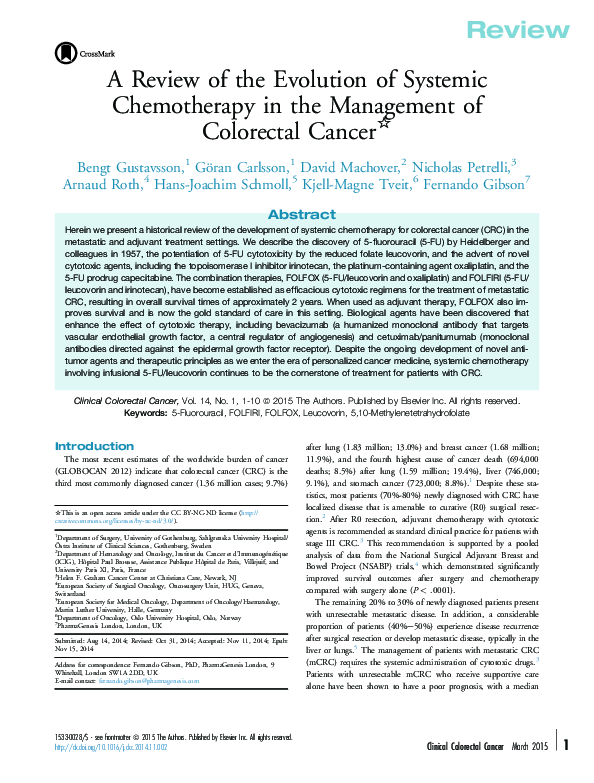 (PDF) A Review of the Evolution of Systemic Chemotherapy in the ...