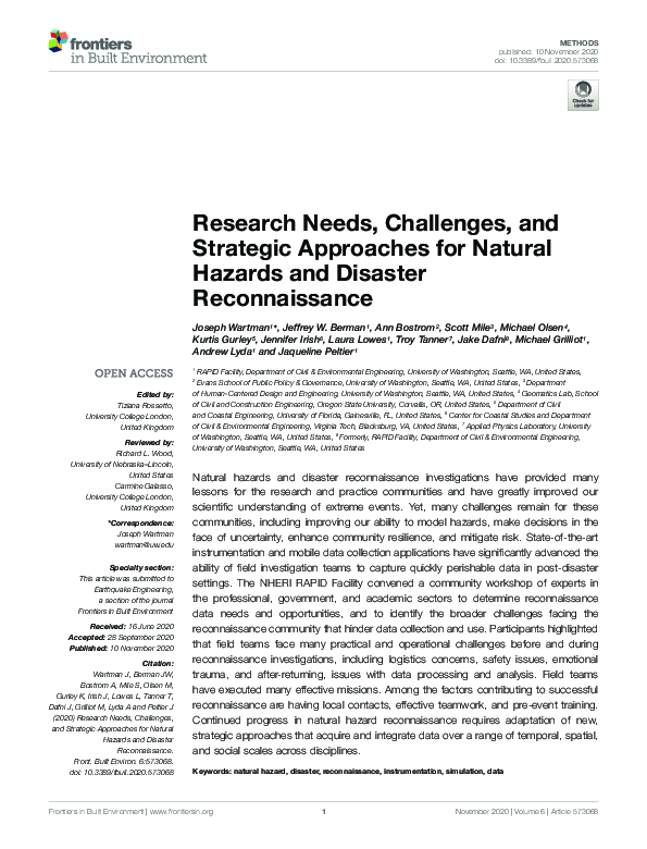 (PDF) Research Needs, Challenges, and Strategic Approaches for Natural ...