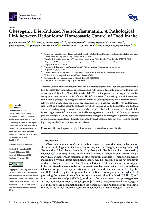 (PDF) Obesogenic Diet-Induced Neuroinflammation: A Pathological Link ...