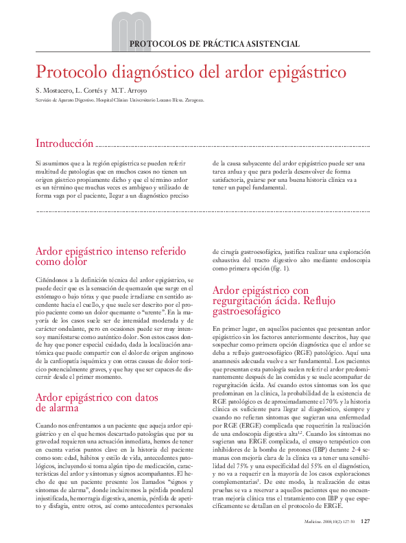 (PDF) Protocolo diagn?stico del ardor epig?strico