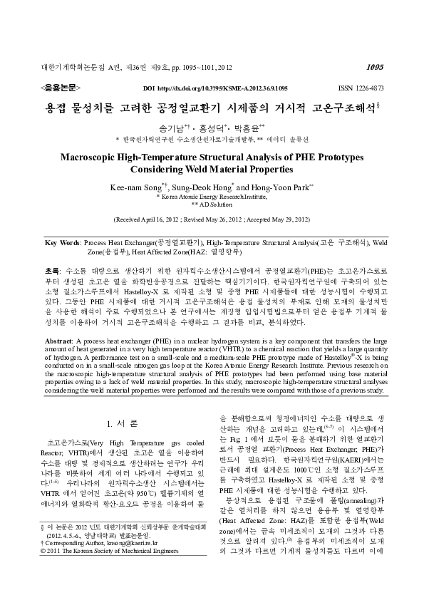 (PDF) Macroscopic High-Temperature Structural Analysis of PHE ...