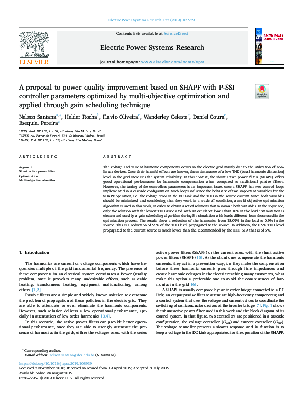 (PDF) A proposal to power quality improvement based on SHAPF with P-SSI controller parameters ...
