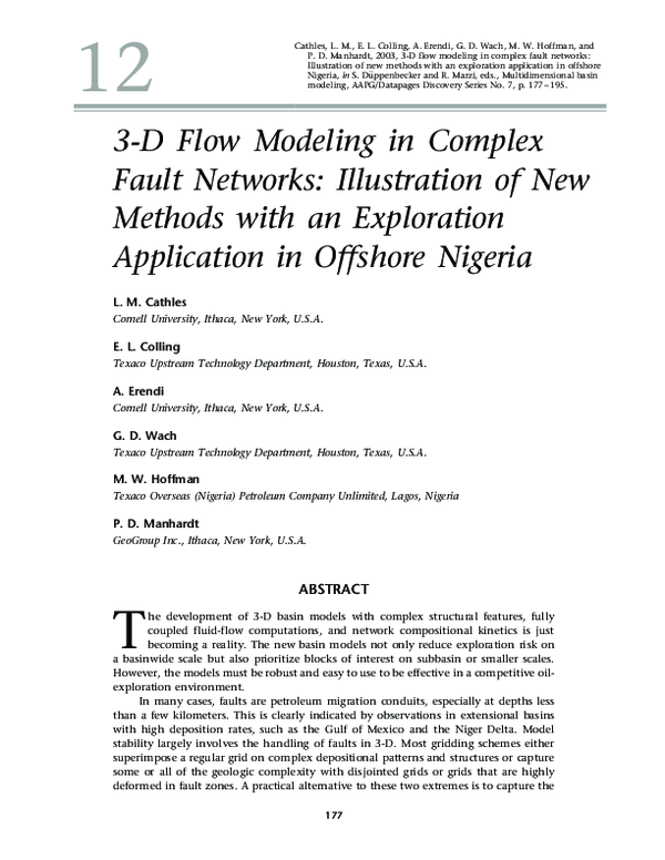 (PDF) 3-D flow modeling in complex fault networks; illustration of new methods with an ...