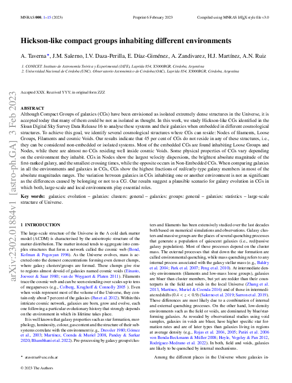 (PDF) Hickson-like compact groups inhabiting different environments