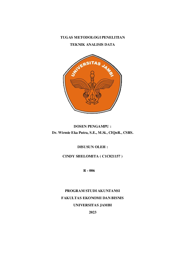 (PDF) TUGAS METODOLOGI PENELITIAN- TEKNIK ANALISIS DATA