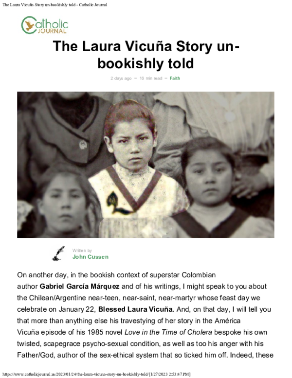 (PDF) The Laura Vicuña Story