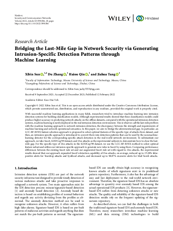 (PDF) Bridging the Last-Mile Gap in Network Security via Generating Intrusion-Specific Detection ...