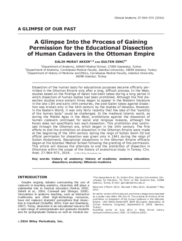 (PDF) A glimpse into the process of gaining permission for the ...