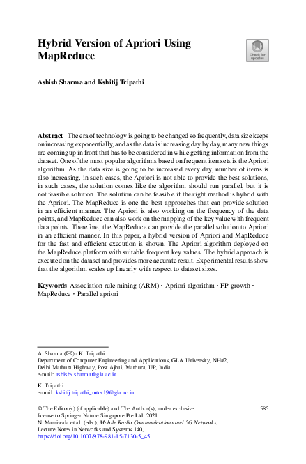 (PDF) Hybrid Version of Apriori Using MapReduce