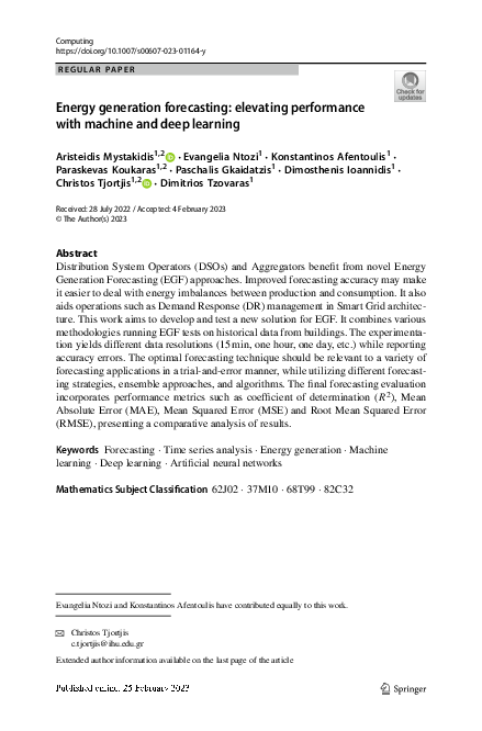 Pdf Energy Generation Forecasting Elevating Performance With Machine