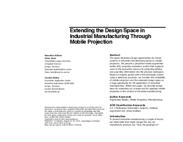 (PDF) Extending the Design Space in Industrial Manufacturing Through ...