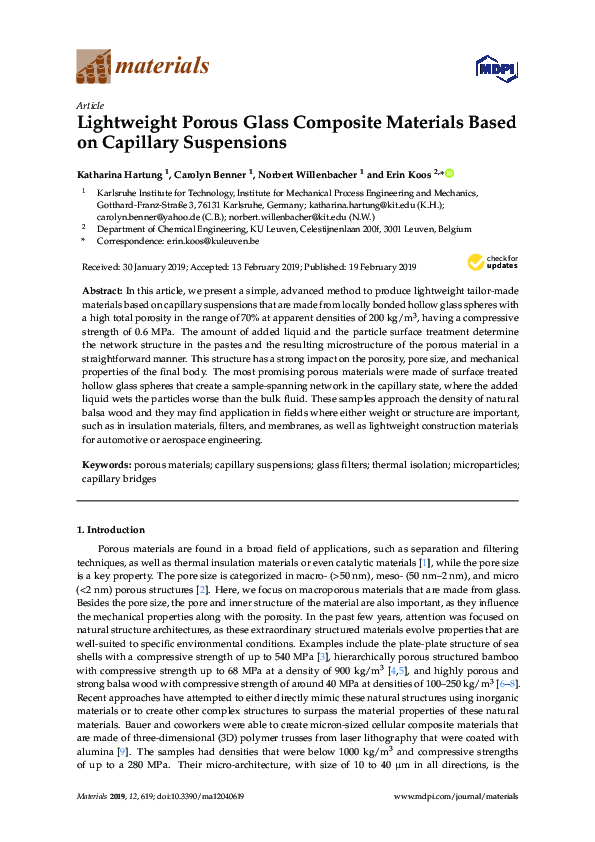 (PDF) Lightweight Porous Glass Composite Materials Based on Capillary ...