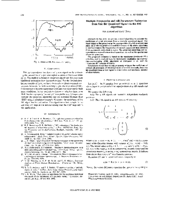 (PDF) Multiple frequencies and AR parameters estimation from one bit quantized signal via the EM ...