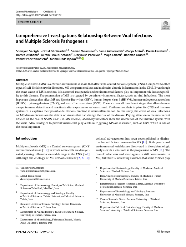 (PDF) Comprehensive Investigations Relationship Between Viral ...