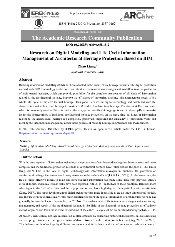 (PDF) Research on Digital Modeling and Life Cycle Information ...