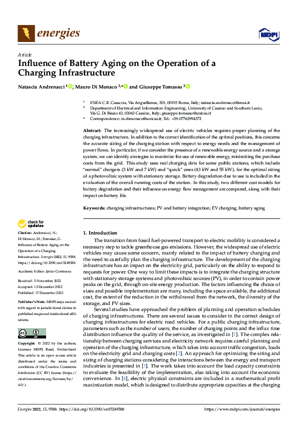 (PDF) Influence of Battery Aging on the Operation of a Charging ...