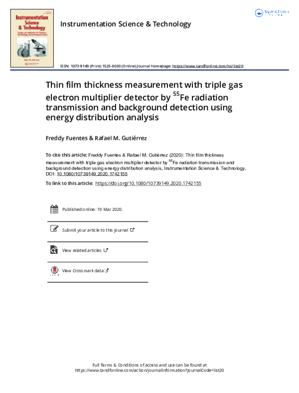 (PDF) Thin film thickness measurement with triple gas electron ...