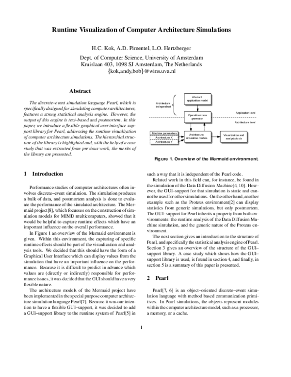 (PDF) Runtime visualization of computer architecture simulations