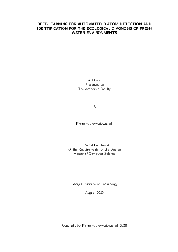 (PDF) Deep-learning for automated diatom detection and identification for the ecological ...