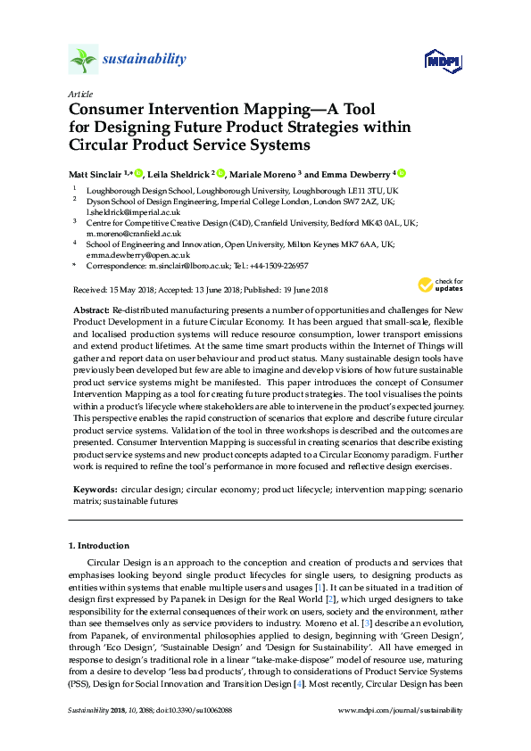 (PDF) Consumer Intervention Mapping—A Tool for Designing Future Product ...