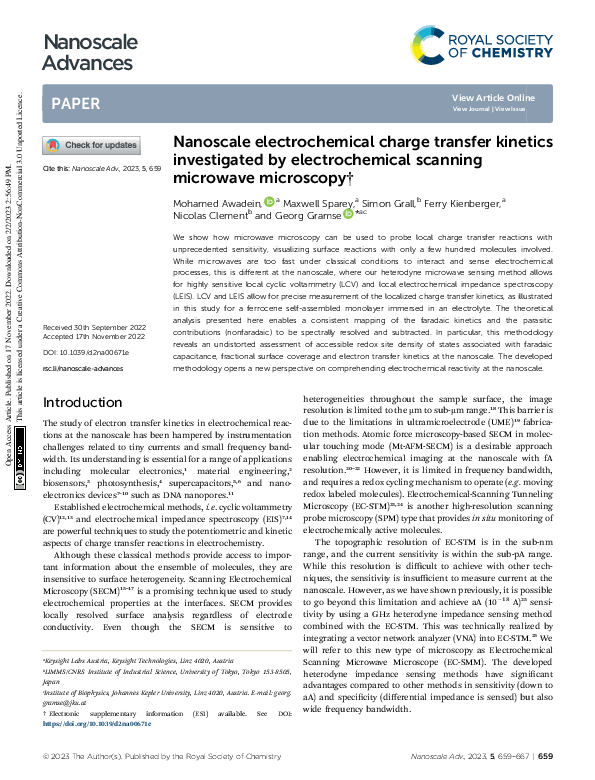 (PDF) Nanoscale electrochemical charge transfer kinetics investigated ...