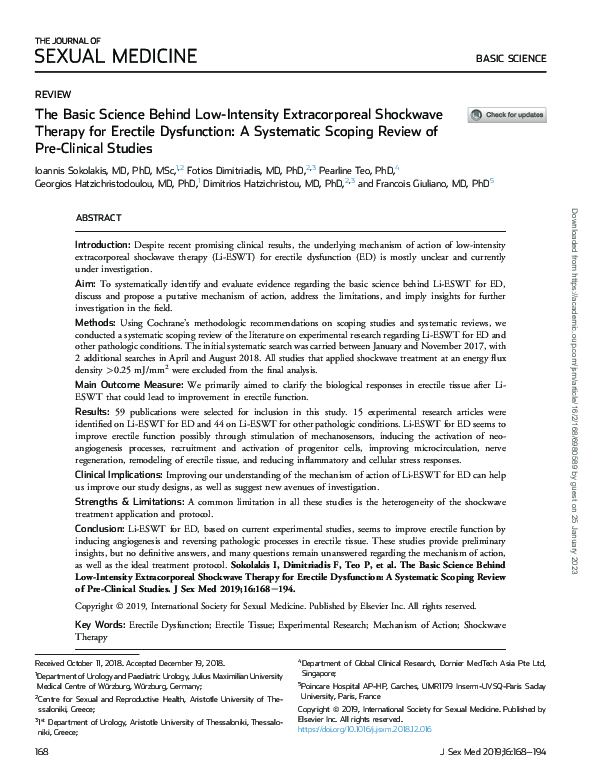 (PDF) The Basic Science Behind Low-Intensity Extracorporeal Shockwave ...