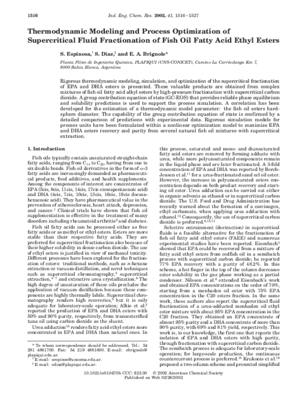 (PDF) Thermodynamic Modeling and Process Optimization of Supercritical Fluid Fractionation of ...