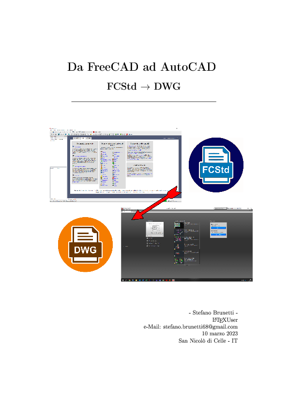 (PDF) Da FreeCAD FCStd a AutoCAD DWG
