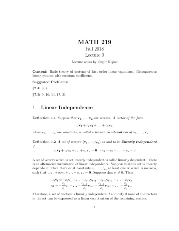 Pdf Differential Equations Lecture Notes No 9