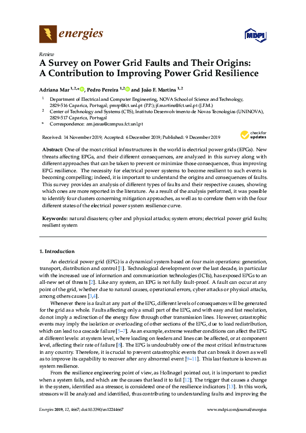 (PDF) A Survey on Power Grid Faults and Their Origins: A Contribution ...