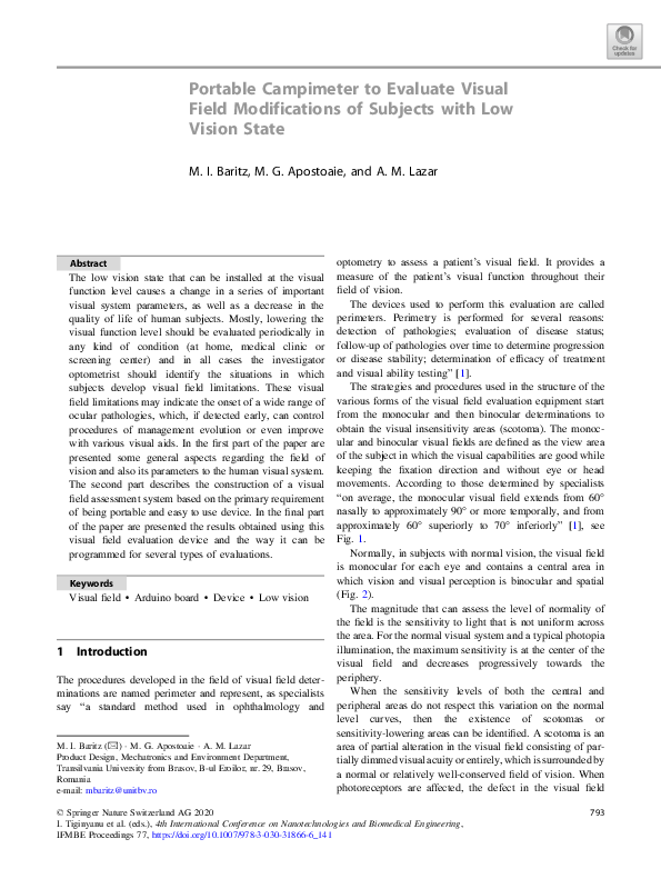 (PDF) Portable Campimeter to Evaluate Visual Field Modifications of ...