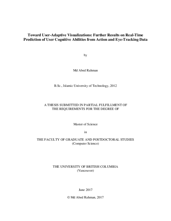 Pdf Toward User Adaptive Visualizations Further Results On Real Time Prediction Of User