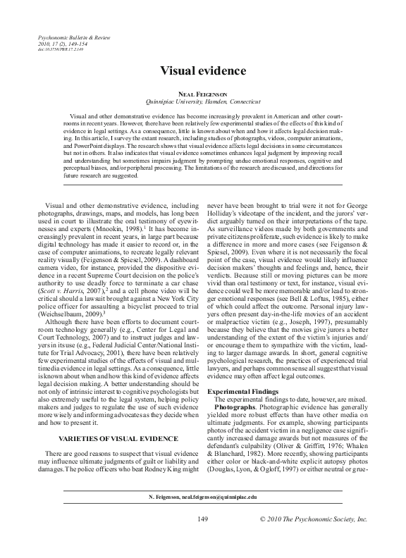 (PDF) Visual evidence