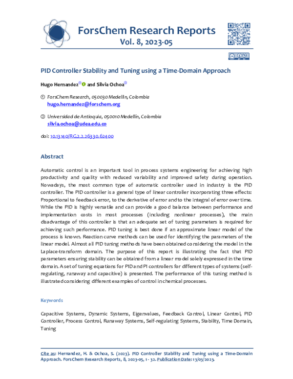 (PDF) PID Controller Stability and Tuning using a Time-Domain Approach