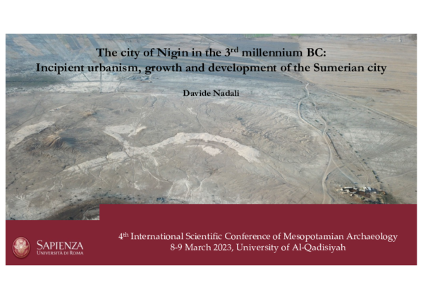 (PDF) Davide Nadali, 2023, The city of Nigin in the 3 rd millennium BC ...