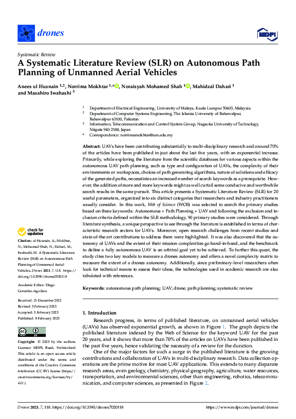 (PDF) A Systematic Literature Review (SLR) on Autonomous Path Planning ...