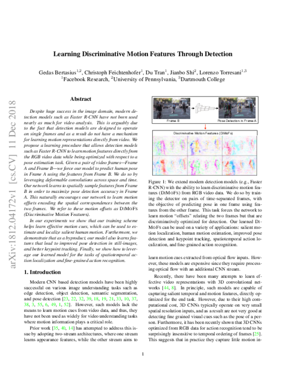 (PDF) Learning Discriminative Motion Features Through Detection (PDF) Learning Discriminative Motion Features Through Detection